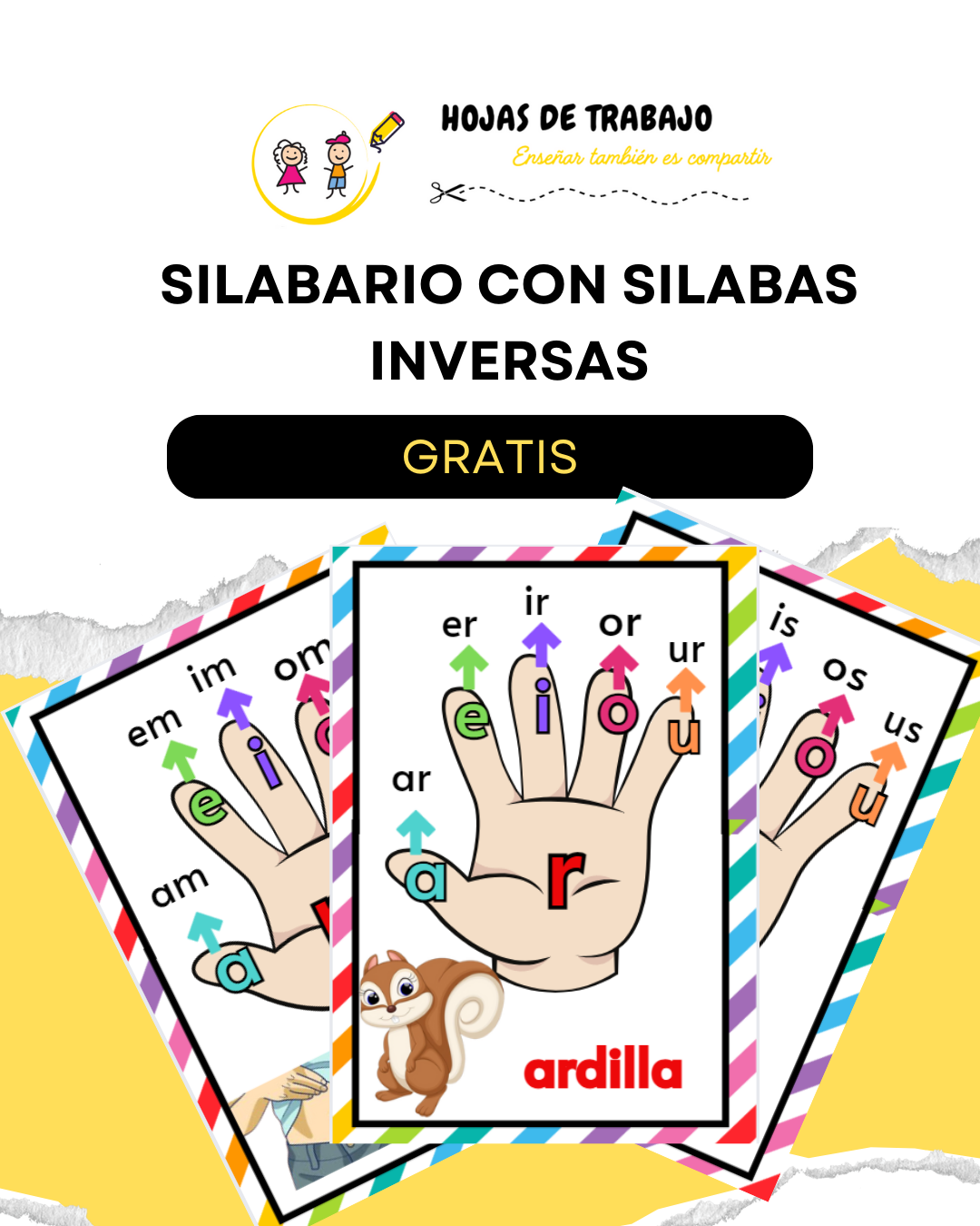 Silabario con Sílabas Inversas - Hojas de trabajo