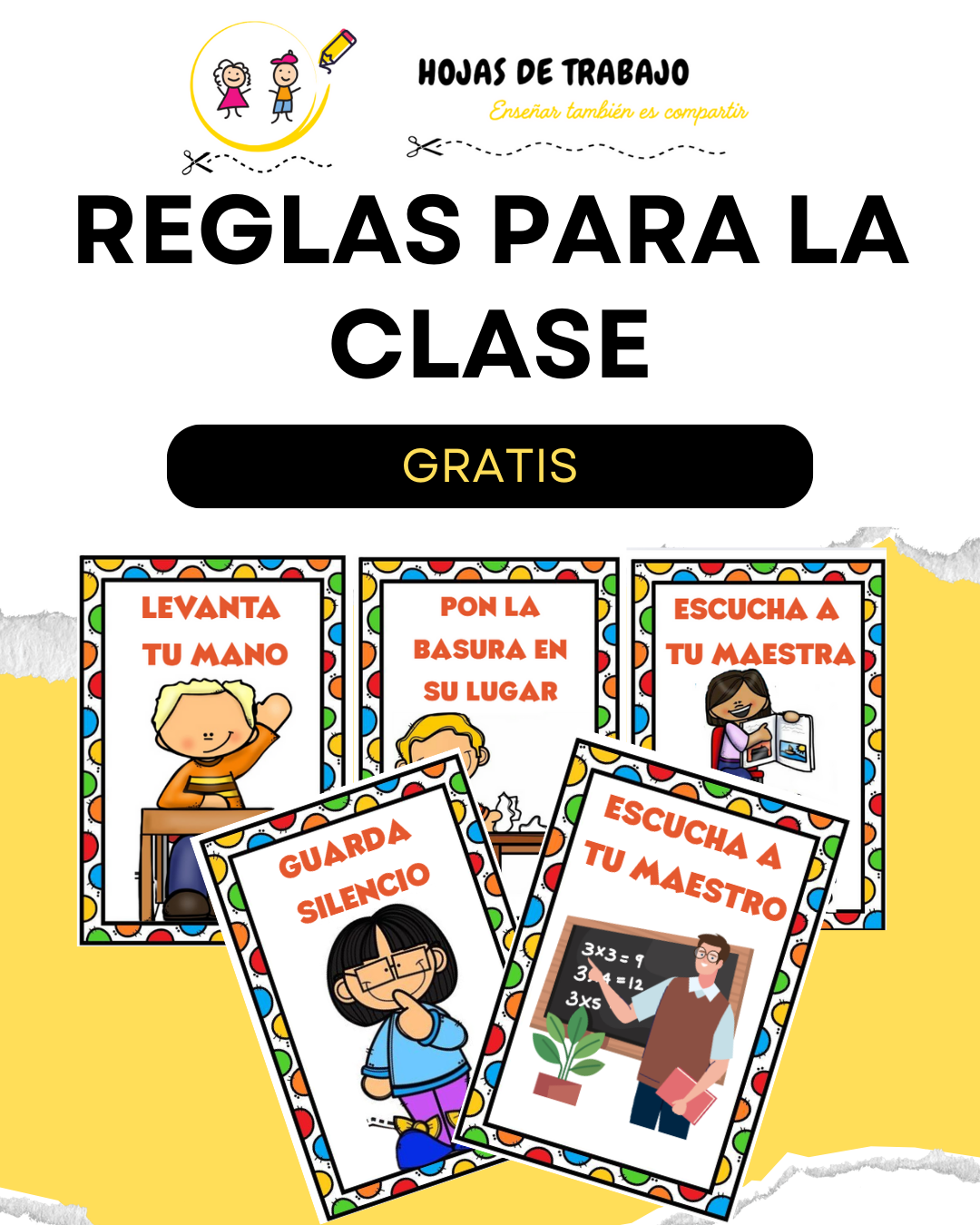 Reglas y Normas de Clase - Hojas de trabajo